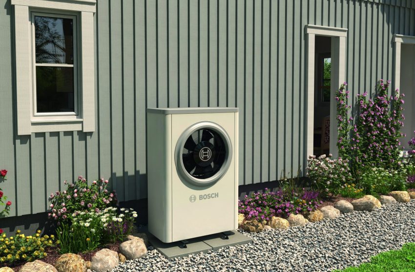 Термопомпа въздх-вода Bosch AWE 9 + Compress 6000 AW -9, Моноблок, 9 kW ...